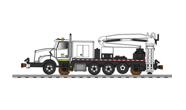 Hirail Boom Truck rail car mover HIRAIL MODE – Silver Spike Designs
