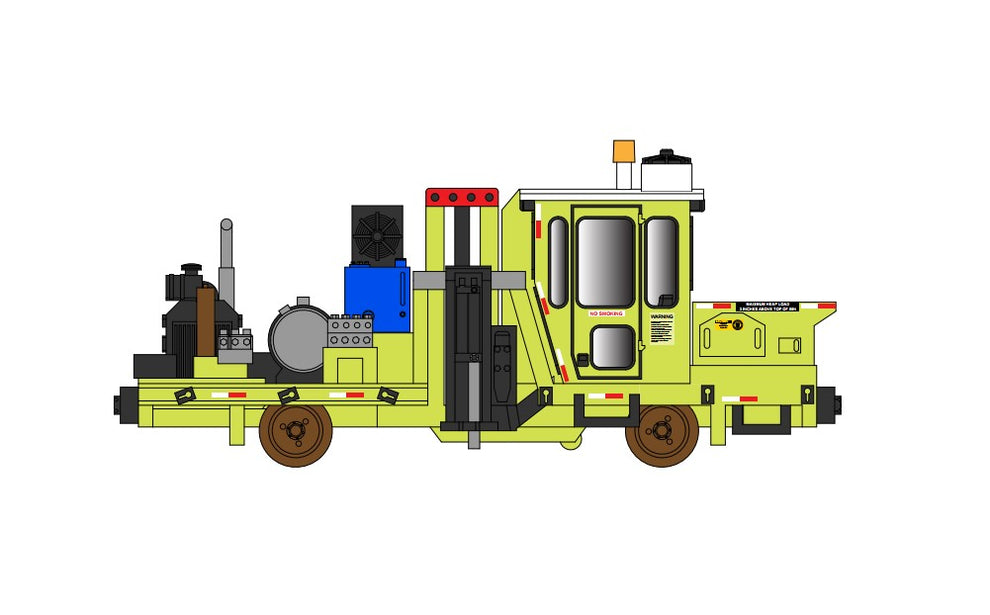 HO Spike Driver, Includes both cabs – Silver Spike Designs